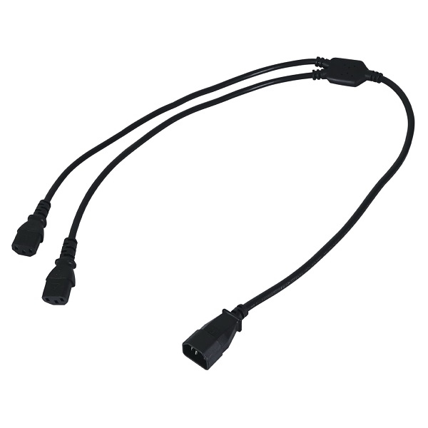 LEDJ CABL265 Gegoten Y-splitsing - IEC mannelijk naar 2 IEC - per stuk